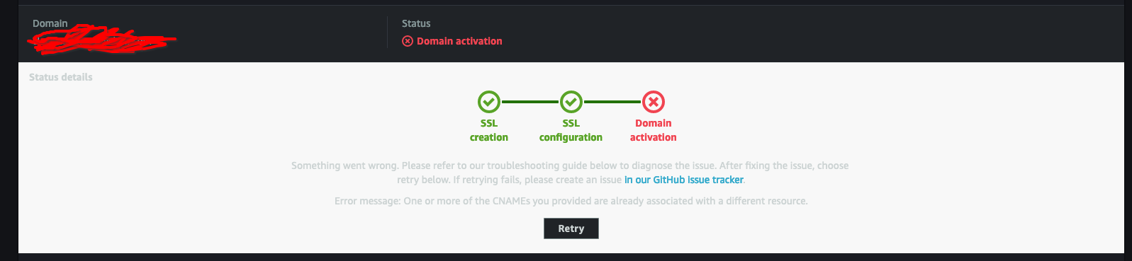 Domain Activation Is Failed Brief Description · Issue 1970 · Aws Amplifyamplify Hosting 