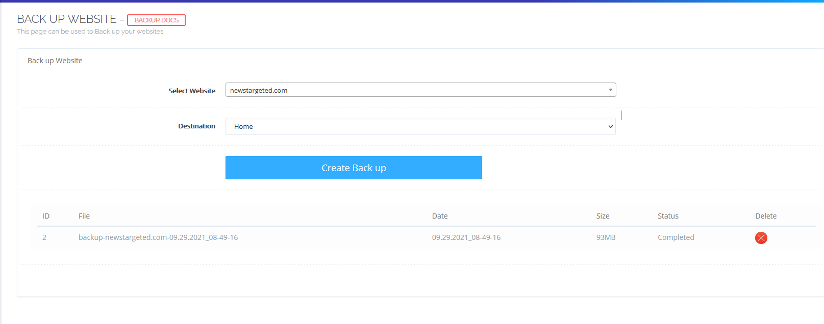 Restore Backup not showing anything · Issue #736 · usmannasir/cyberpanel · GitHub
