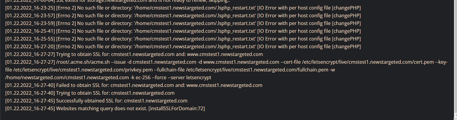 [BUG] Setting PHP version for domains · Issue #802 · usmannasir/cyberpanel · GitHub