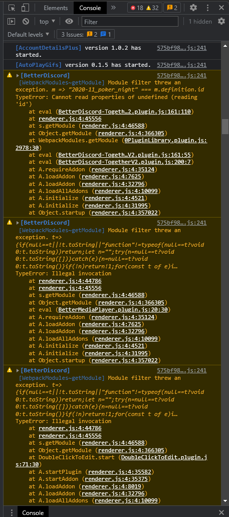 Discord Goes Into Loading Mode · Issue 1626 · Betterdiscord 4923