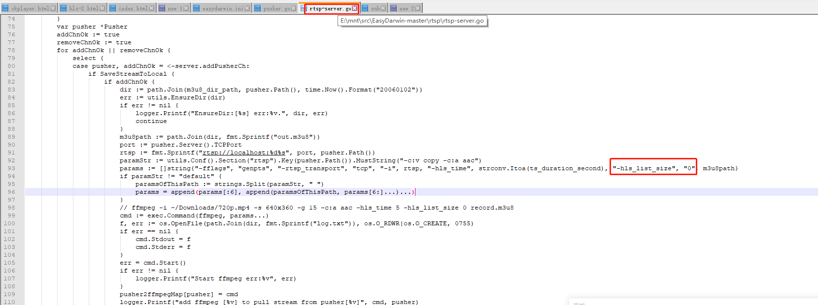 EasyDarwinGolang版本搭建rtsp转HLS切片无限增长ts文件如何删除旧的ts文件? · Issue #207 · EasyDarwin/EasyDarwin · GitHub
