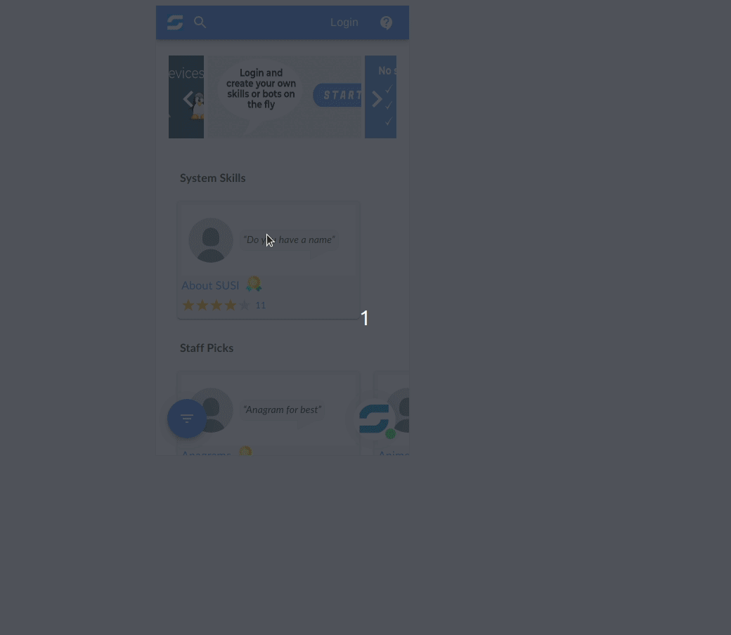Two category menus in mobiles. · Issue #3478 · fossasia/susi.ai · GitHub