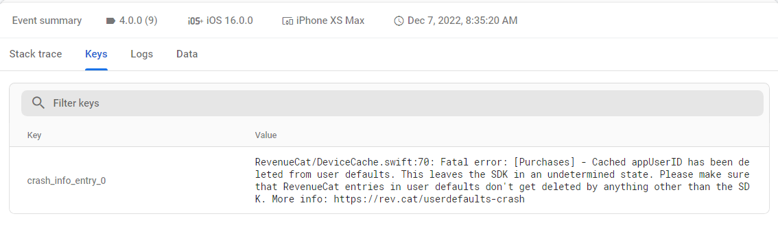 Bug on ios release version · Issue #541 · RevenueCat/purchases-flutter · GitHub