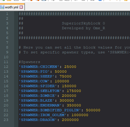 Spawners Worth Don't work · Issue #1360 · BG-Software-LLC/SuperiorSkyblock2 · GitHub