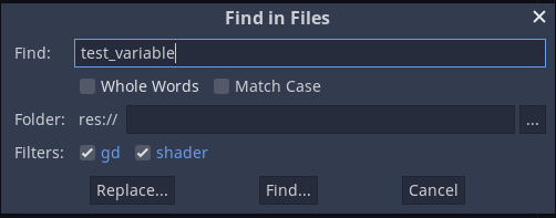 Built-in Scripts aren't searched through. · Issue #41147 · godotengine/godot · GitHub