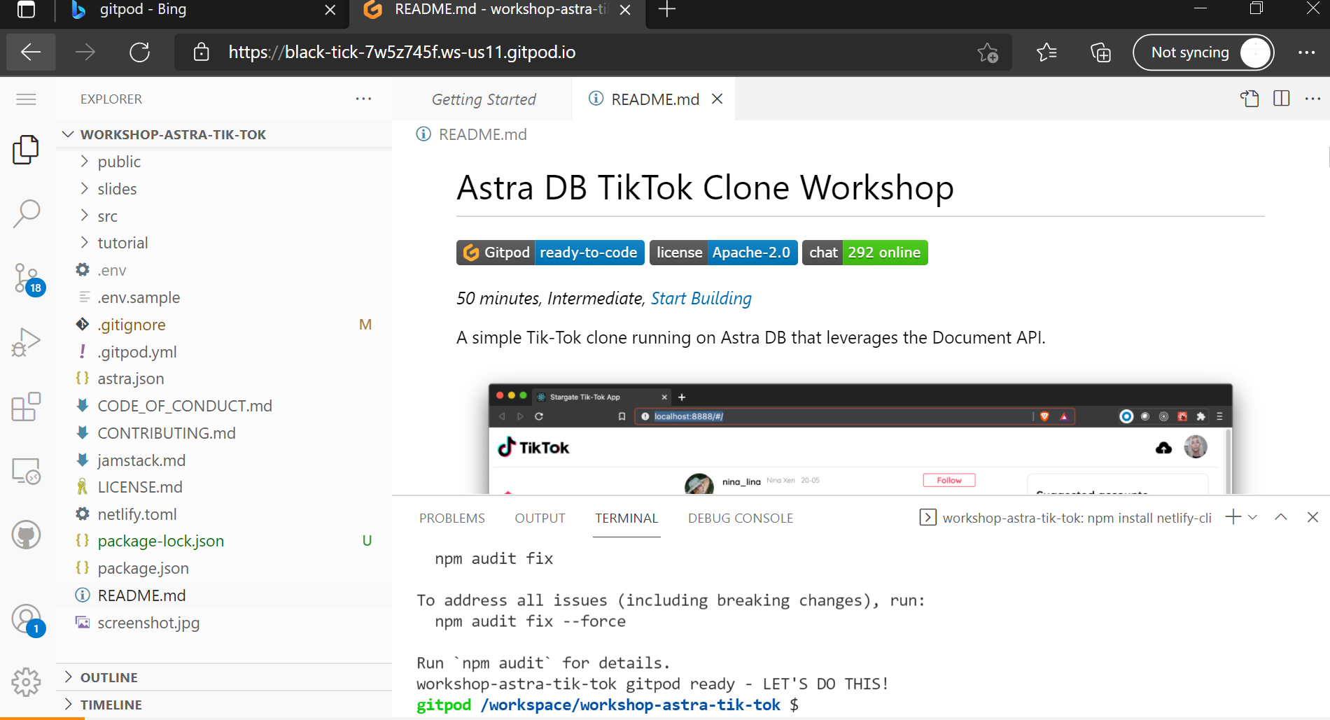 [HW] · Issue #225 · datastaxdevs/workshop-social-media-tiktok · GitHub