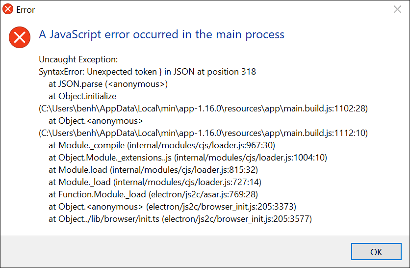 Min fails to run on windows 10 · Issue #1219 · minbrowser/min · GitHub