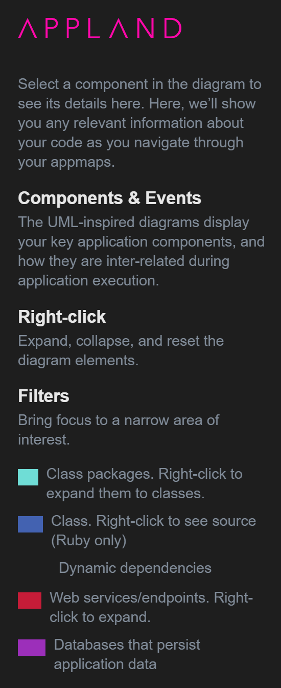 The text in the "Guide" bar describes "Dependency Map" and "Trace ...