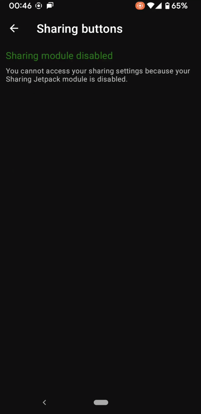 Allow users to enable Sharing Jetpack module from the app. · Issue #18357 · wordpress-mobile ...