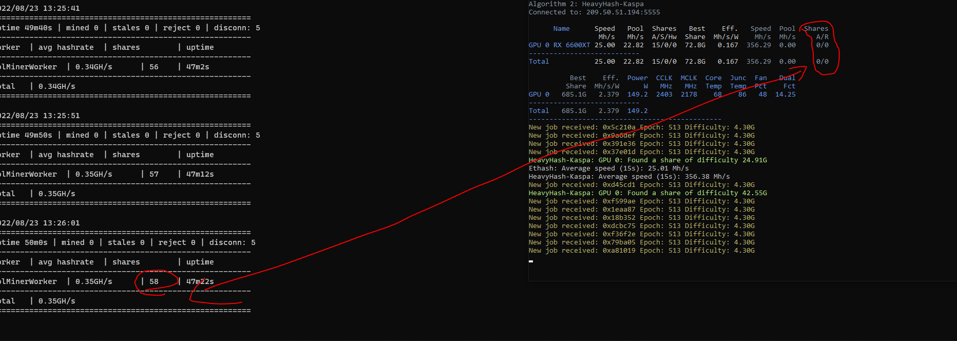 Srb Miner No Shares Reported Lol Miner Error And Shares Are Not Being Counted In Miner · Issue
