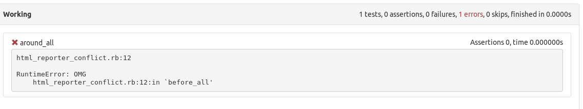 Conflict with minitest-reporters 1.1.17 · Issue #14 · jeremyevans ...