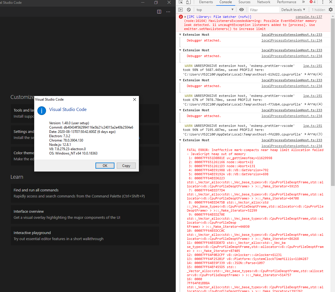 Extension Host Keeps Crashing · Issue 105057 · Microsoftvscode · Github