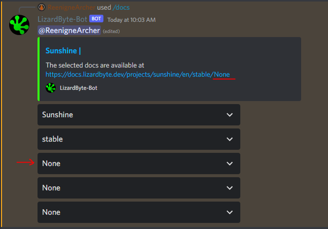 `/docs` incorrect URL returned when selecting "None" category · Issue #105 · LizardByte/support ...