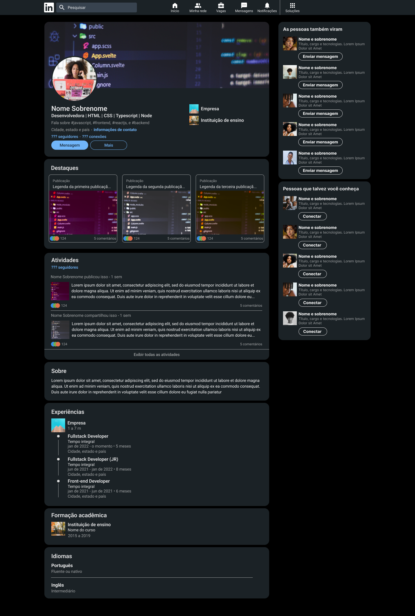 GitHub - rodolfocerutti/linkedin-7daysofcode: Criando a página clone do linkedin