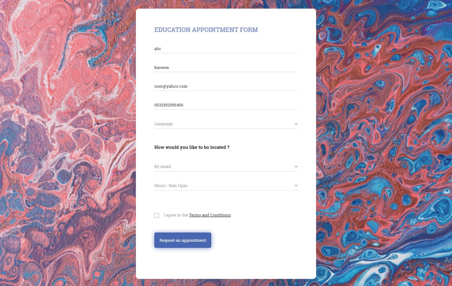 GitHub - KareemShaban1/Education-Appointment-Form: Education ...