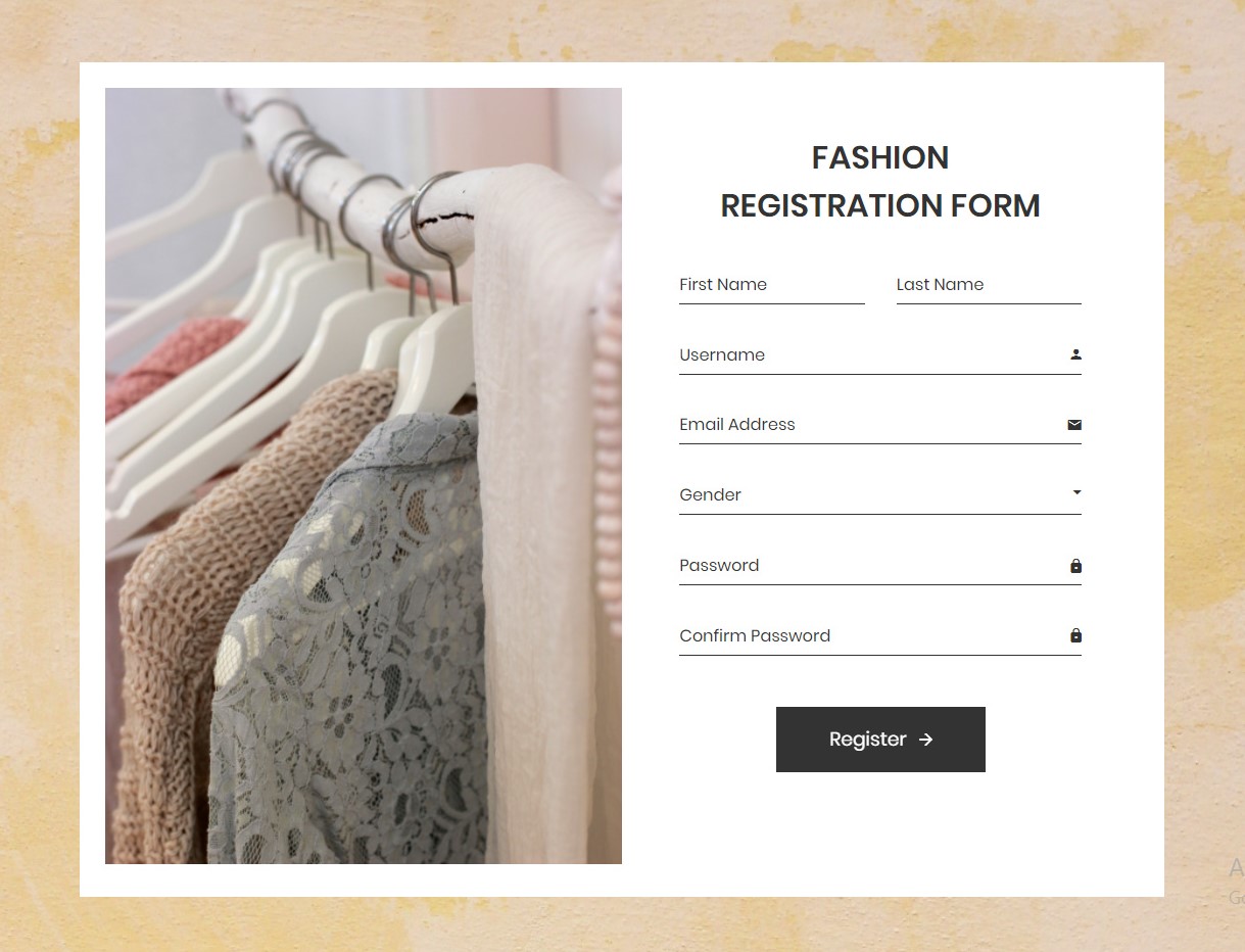 GitHub - KareemShaban1/Fashion-Registration-Form: Fashion Registration ...
