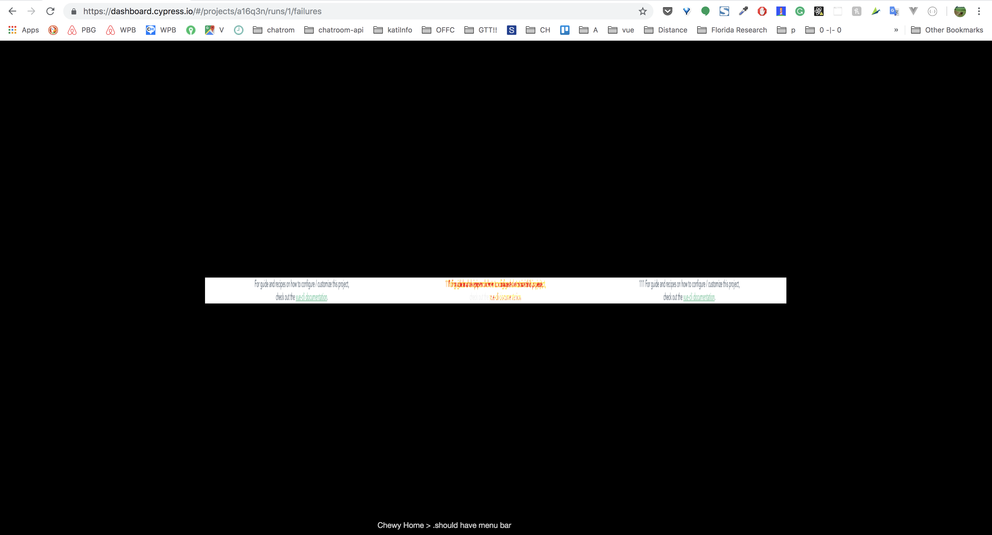 Cypress Dashboard Not Displaying Image Correctly For Image Snapshots