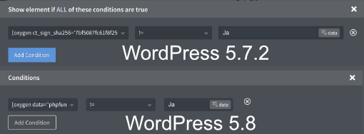 Conditions in WordPress 5.8 · Issue #2329 · soflyy/oxygen-bugs-and-features · GitHub