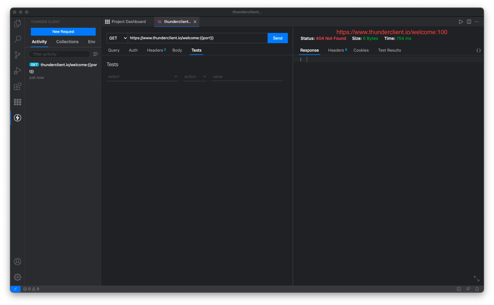 Add url to status, size and time section · Issue #289 · thunderclient/thunder-client-support ...