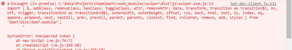 Unexpected token import with nextjs · Issue #259 · kidjp85/react-id-swiper · GitHub