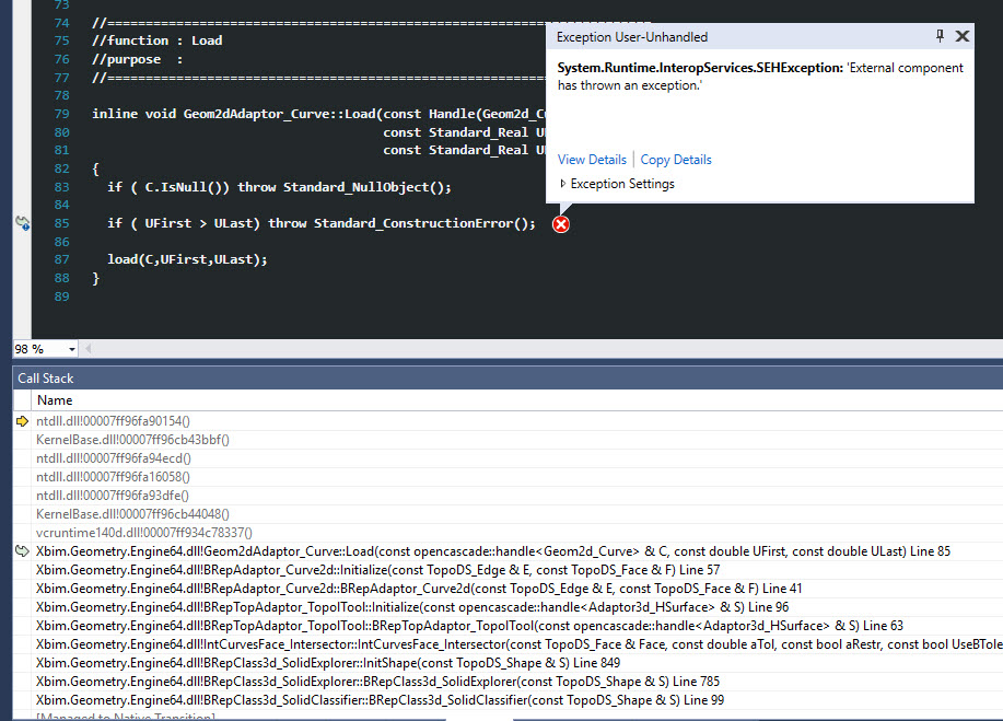 Context.CreateContext() Crashing With IFC4 File · Issue #243 · xBimTeam/XbimGeometry · GitHub
