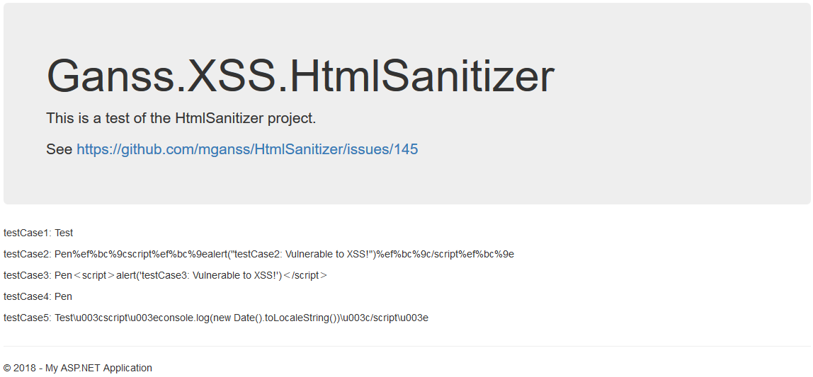HtmlSanitizer is not cleaning up specific script tags · Issue #145 · mganss/HtmlSanitizer · GitHub