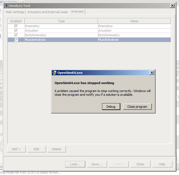 Unhandled Exception on repeated editing of Analysis · Issue #524 · opensim-org/opensim-gui · GitHub