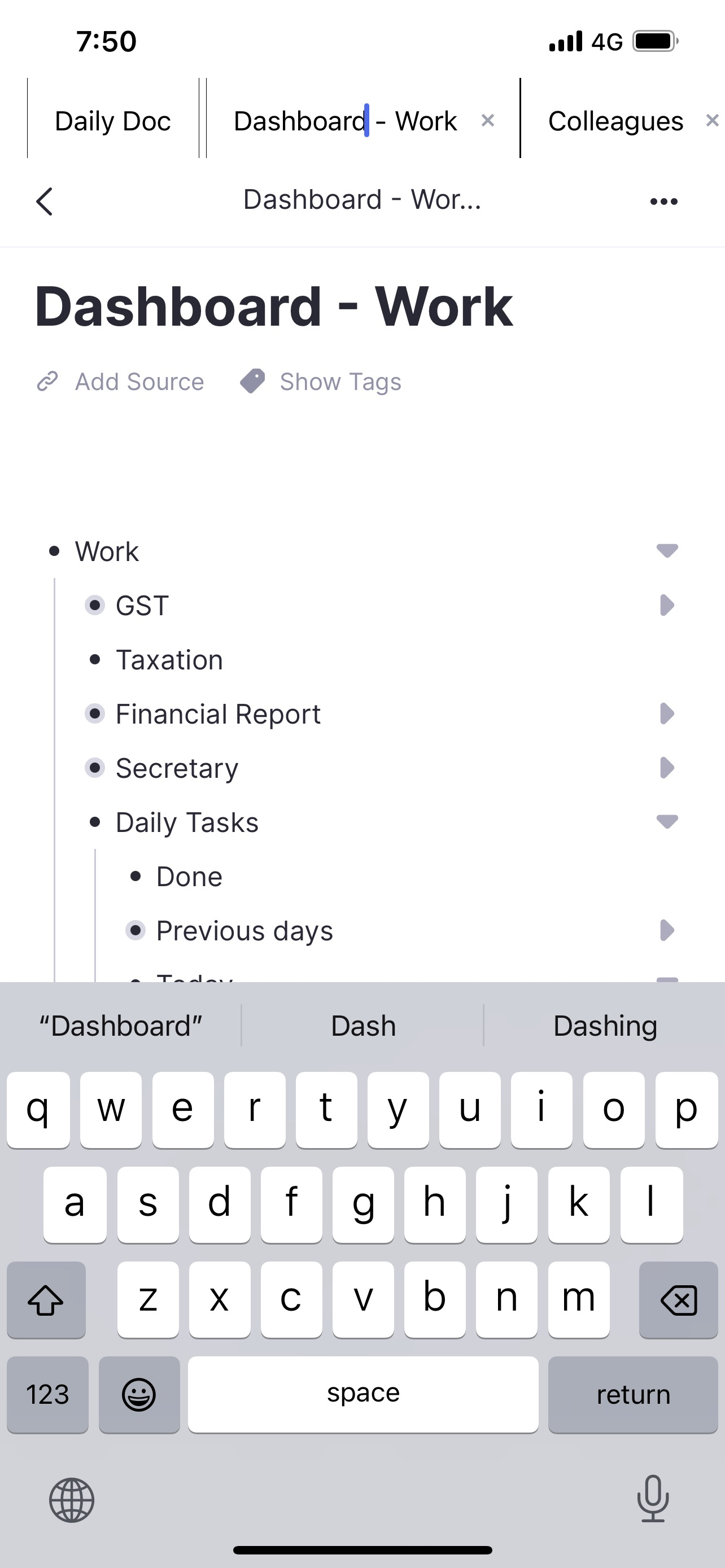Tabs: When I choose the 2nd and other tab the keyboard won’t hide automatically. The first tab ...