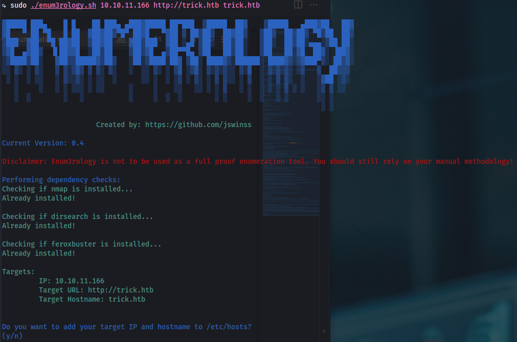 GitHub - 0xXyc/auto-enum3rology: Enumeration automation script best suited for web-based ...