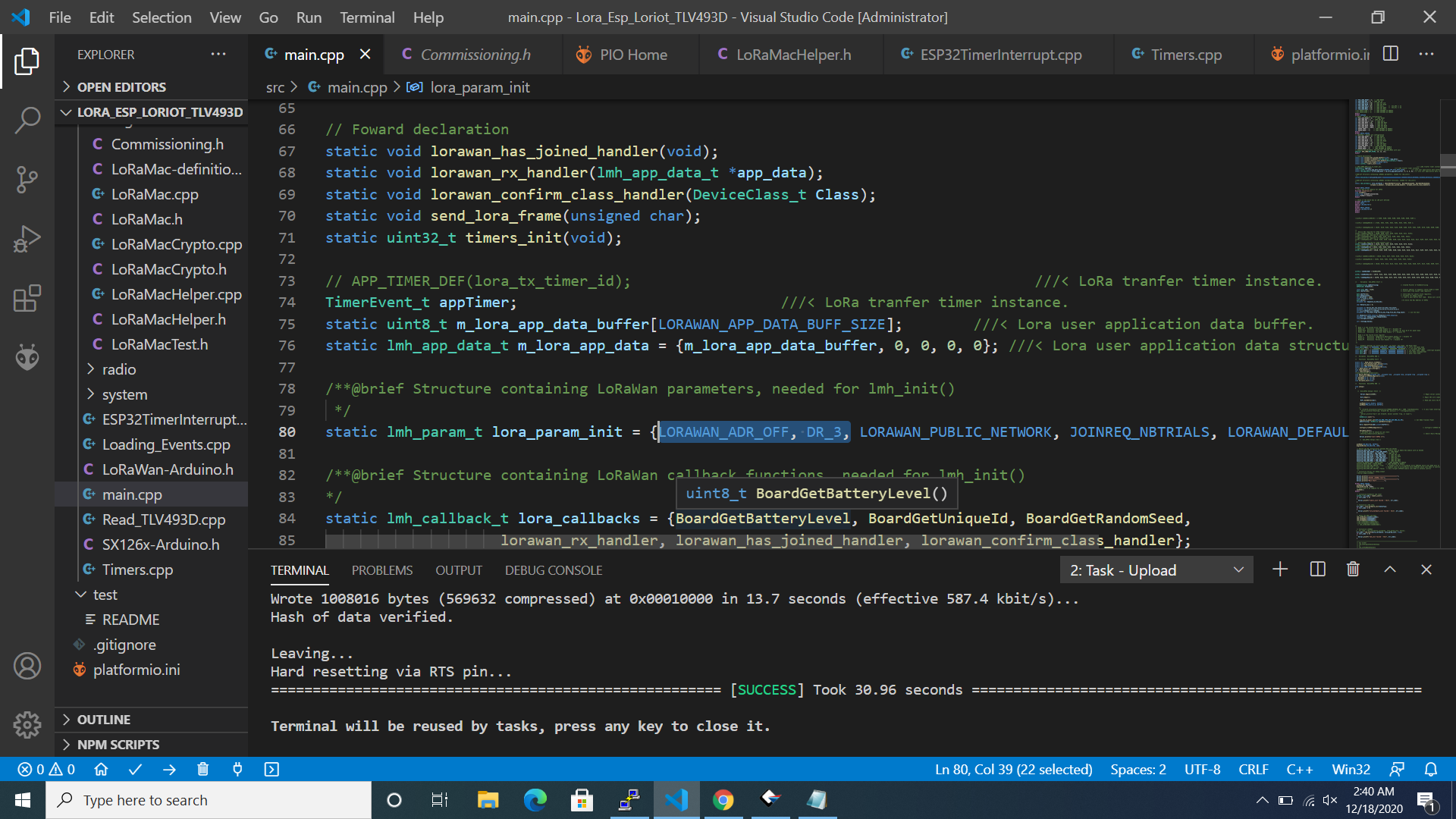Sx1262-Arduino ESP32 Payload Size · Issue #25 · beegee-tokyo/SX126x-Arduino · GitHub