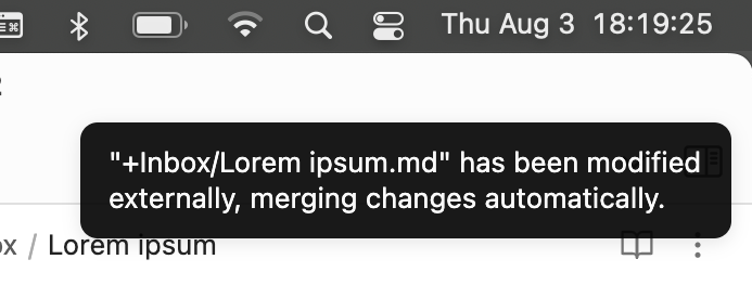 Lots of "note" has been modified externally, merging changes automatically when update-time-on ...