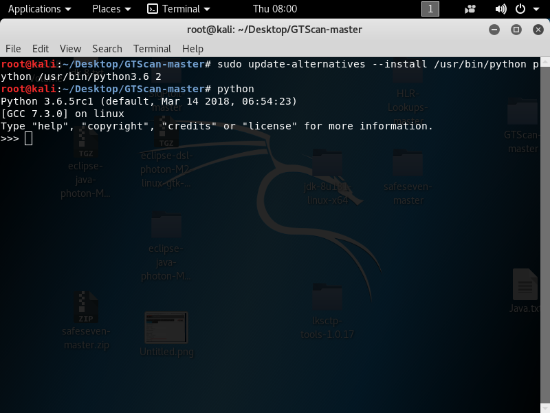 GTScan not run in kali linux · Issue #4 · SigPloiter/GTScan · GitHub