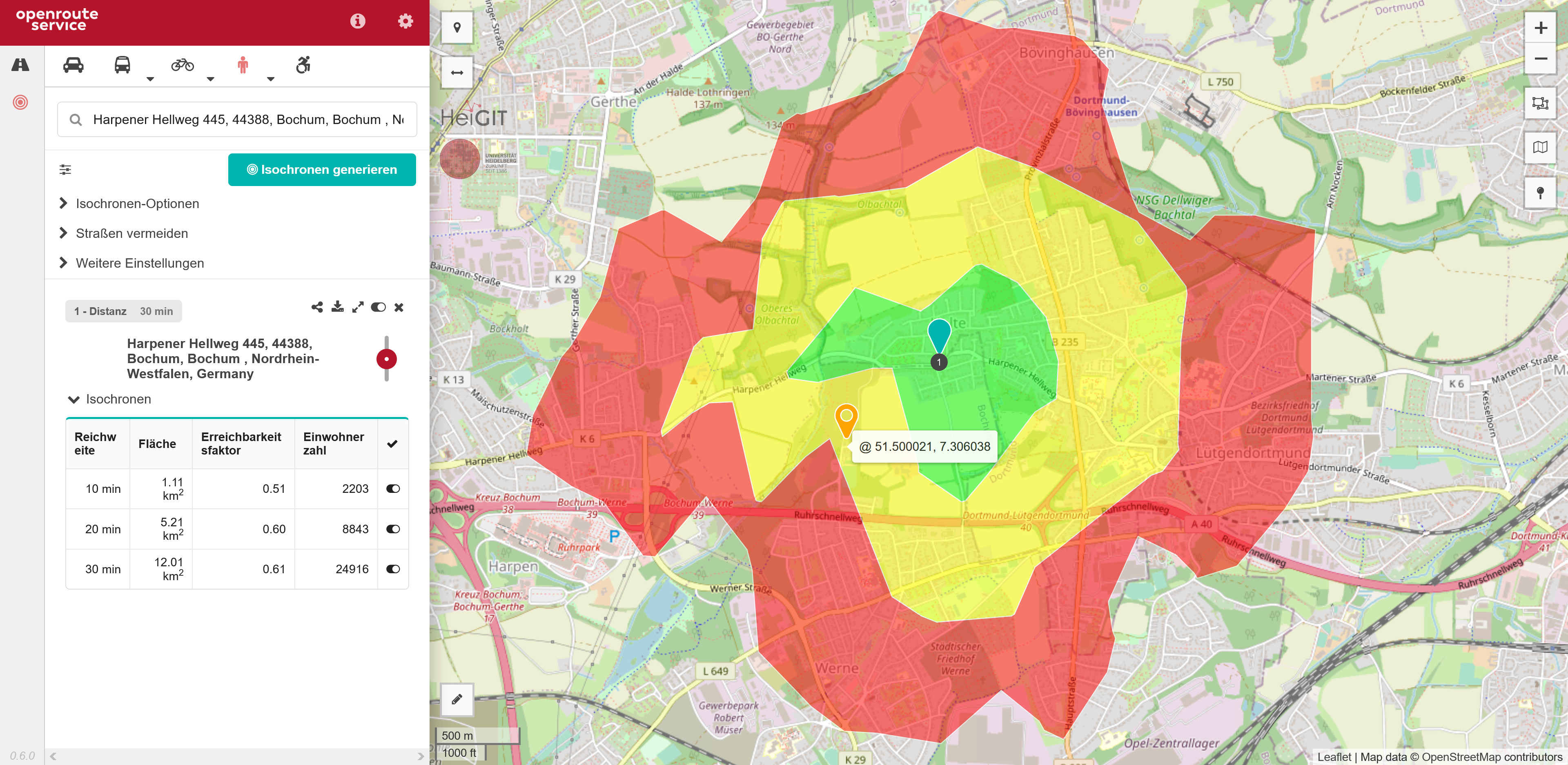 Isochrones include areas that are not reachable (in time) · Issue #972 · GIScience ...