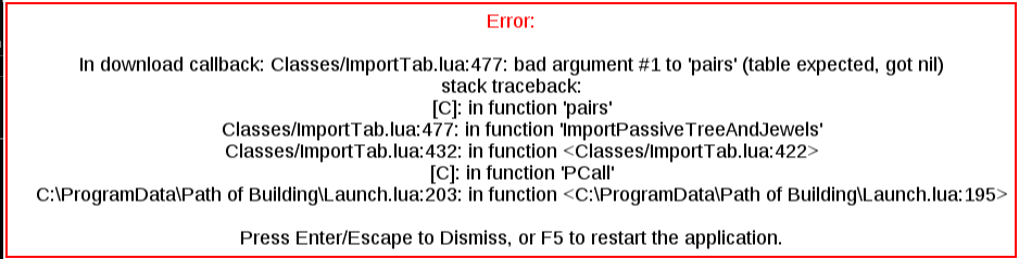 Fails to import any passive tree · Issue #575 · PathOfBuildingCommunity ...