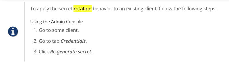 Update Credentials tab to support Client Secret Rotation feature ...