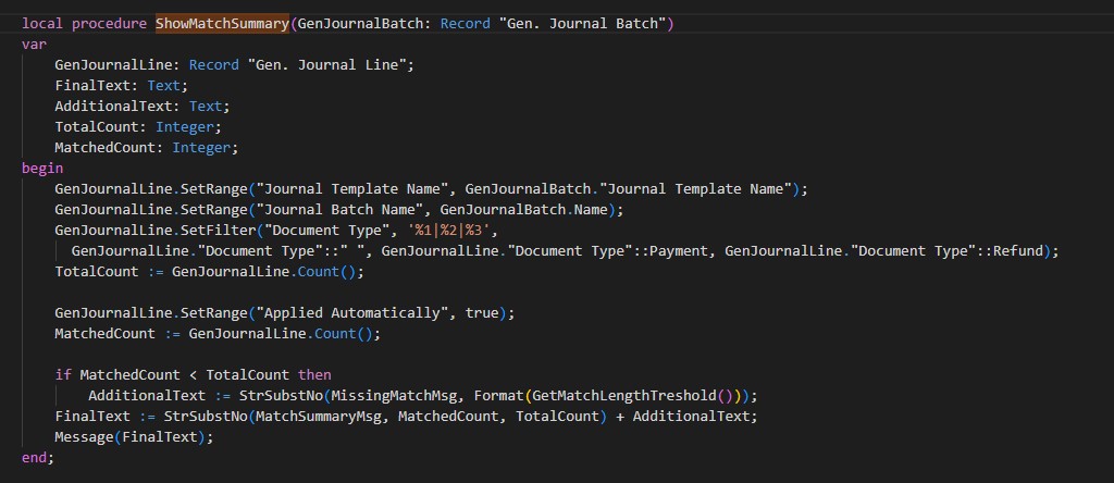 [Event Request] On codeunit 1250 & 1252 function "ShowMatchSummary" just like codeunit 1255 ...