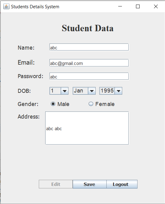 GitHub - smfcoder/Student-Details-System-Core-Java-JFrame-Swing-JDBC-MySql