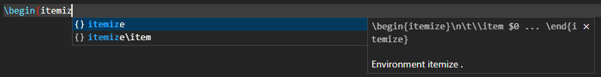 Itemize and enumerate completion injects `\n\t` from v9.4.0 on · Issue #3638 · James-Yu/LaTeX ...