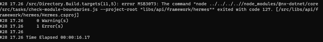 [BUG] Weird error when building docker image · Issue #725 · nx-dotnet/nx-dotnet · GitHub