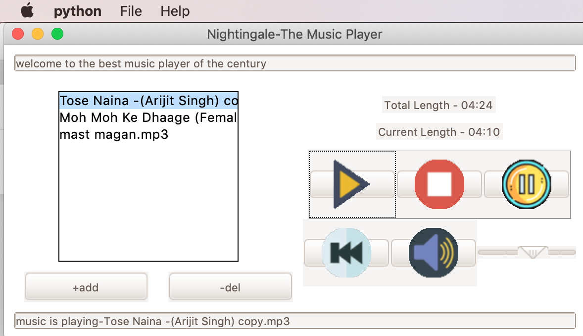GitHub - harshitmuhal/Nightingale-The-Music-Player: GUI integrated ...