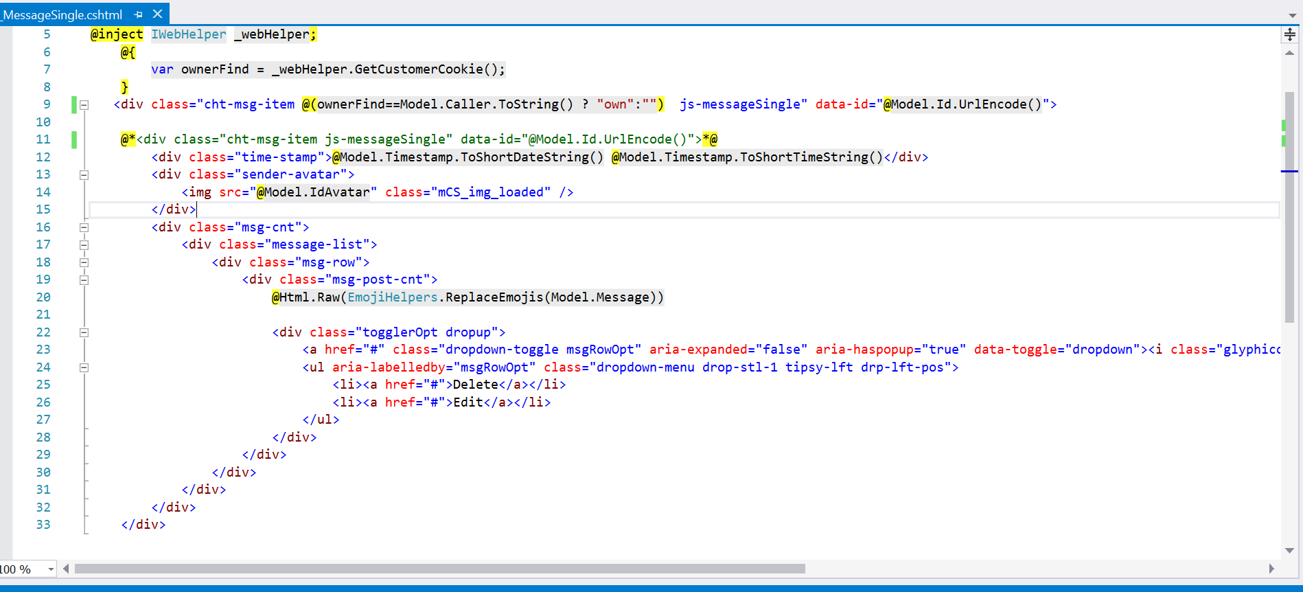 Distinct Message display format in between sender and receiver. · Issue ...