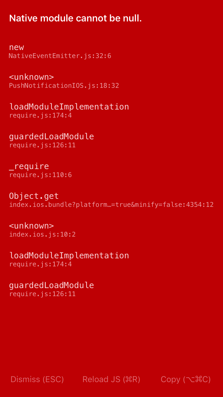 Native module cannot be null · Issue #501 · zo0r/react-native-push-notification · GitHub