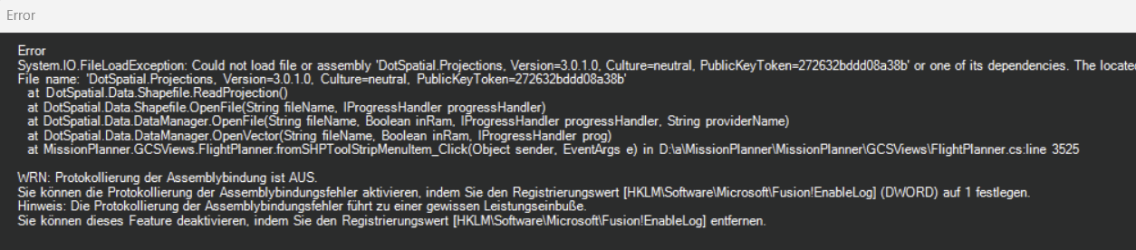 Import Shapefile not working · Issue #3050 · ArduPilot/MissionPlanner · GitHub