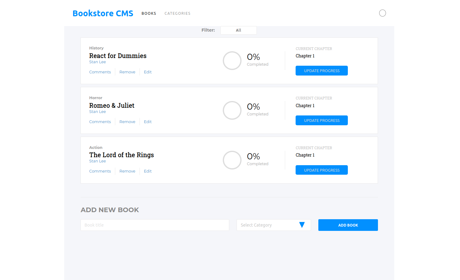 GitHub - NewIncome/bookstore: Front-end web app to help fictional Magic ...