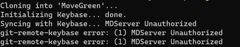 ERROR CODE 2806 - MDServer Unauthorized · Issue #24602 · keybase/client · GitHub