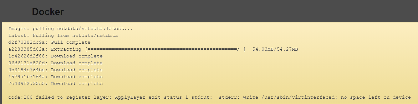 docker shows no space left while pulling image · Issue #5149 · openwrt/luci · GitHub