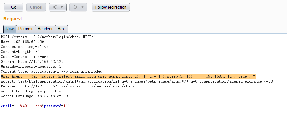 Bug Report: Time-based blind SQL injection Vulnerability in cszcms/core ...