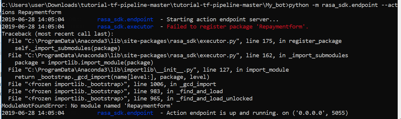 Not able to connect to ACTION SERVER · Issue #3885 · RasaHQ/rasa · GitHub