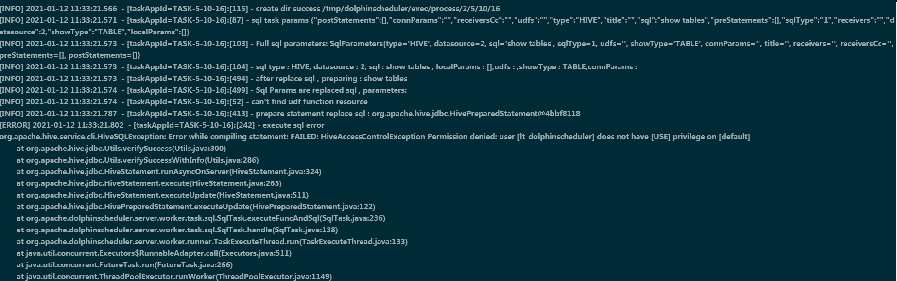 Why Does The Hsql Task On The Sql Node Report An Error · Issue 4426 · Apachedolphinscheduler