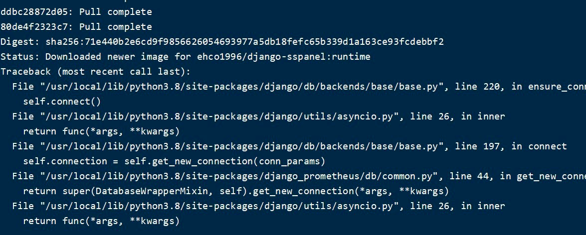 docker 安装都提示好了 http 请求出现 HTTP ERROR 503 · Issue #363 · Ehco1996/django-sspanel · GitHub